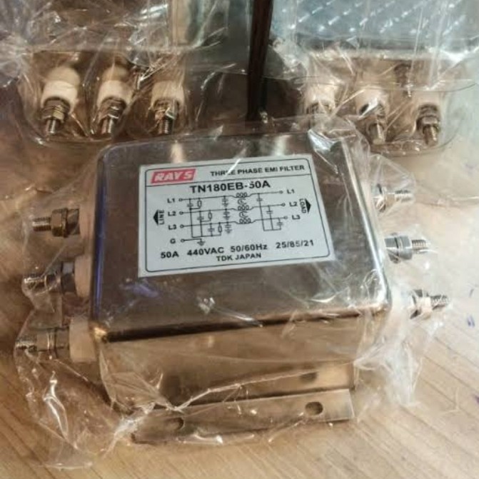Jual EMI FILTER/NOISE FILTER 50A Three Phase /3 Phase TN180EB-50A RAYS ...