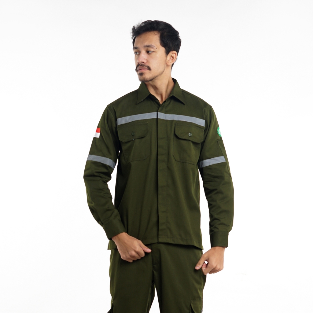 Jual Baju Kemeja Safety Wearpack Jumbo Seragam Kerja Proyek Warna Biru ...