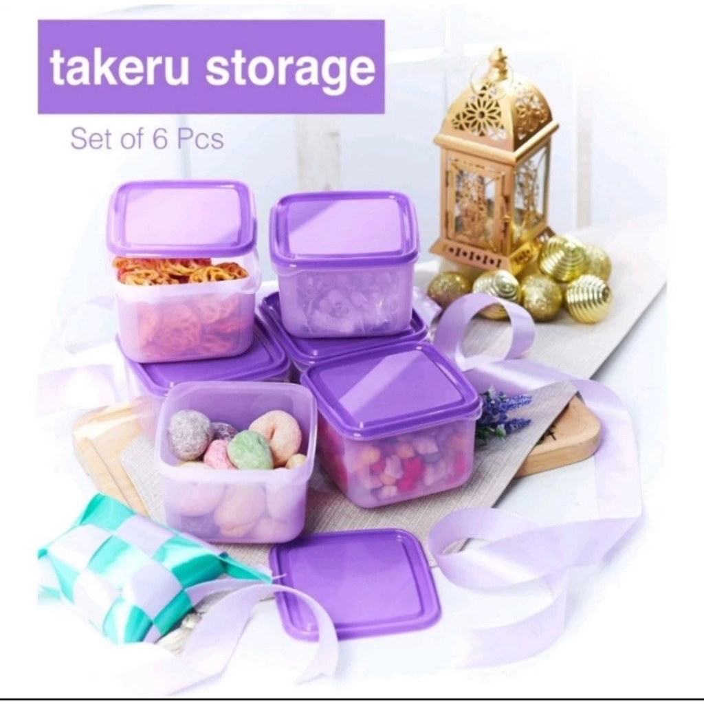 Jual CPM TAKERU FOOD STORAGE SET OF 6 PCS |Kotak Penyimpanan Plastik ...