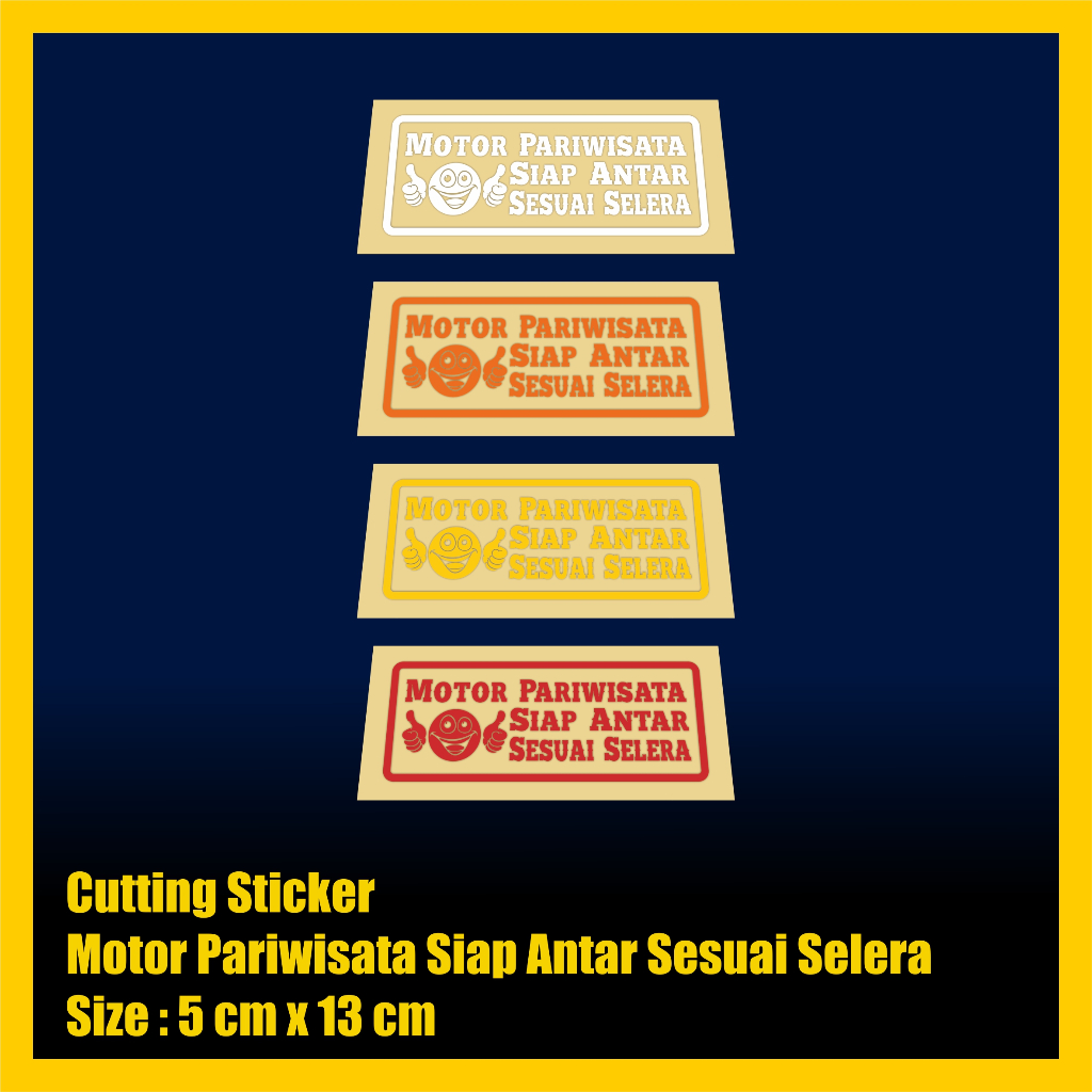Jual Stiker Cutting Motor Pariwisata Siap Antar Sesuai Selera | Shopee ...