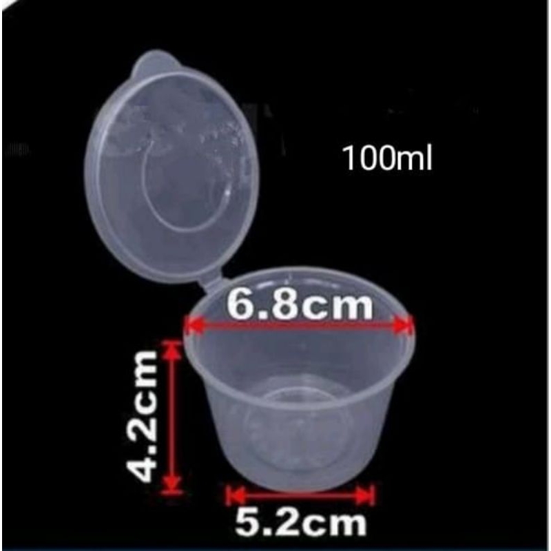 Jual Thinwall cup 25ml,35ml,60ml dan 100ml.anti tumpah @1 pack isi 50 pcs. | Shopee Indonesia