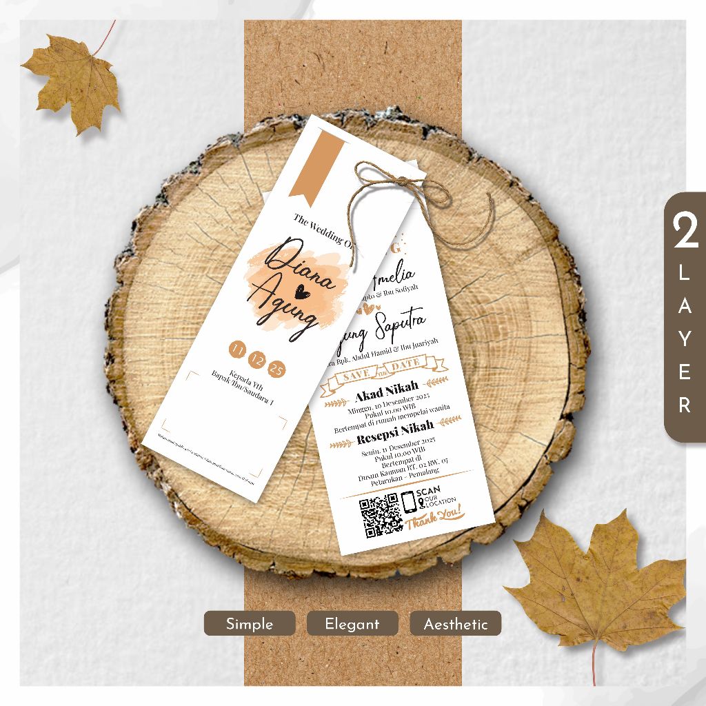 Jual UNDANGAN PERNIKAHAN HANGTAG UNIK ELEGAN SIMPLE MURAH - HANGTAG 2 ...