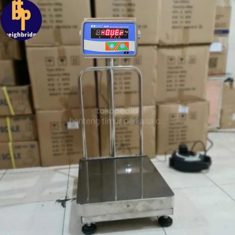Jual timbangan duduk digital full stainless kap 150kg merk Sonic A1-5 waterproof anti air ...