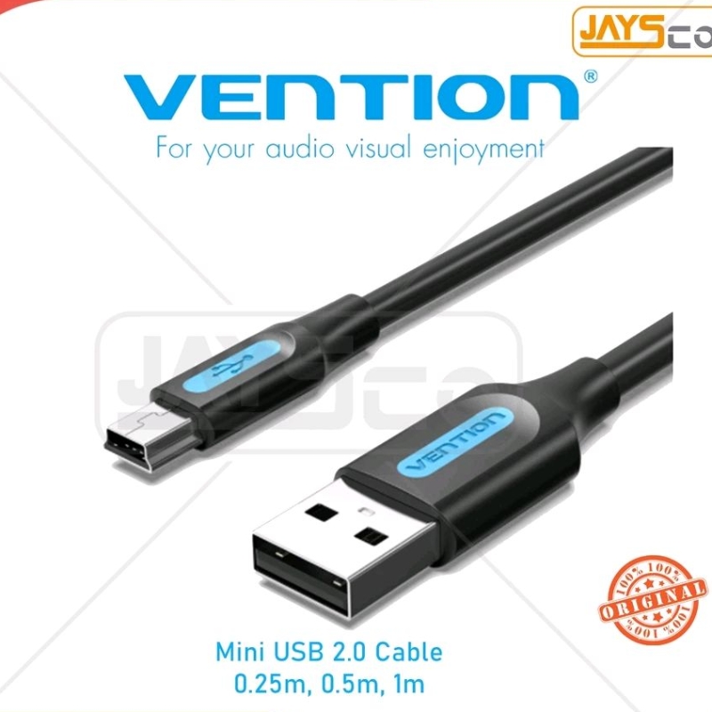 Jual Vention Kabel Data Mini USB Type B for Harddisk 0.25m 0.5m 1m ...