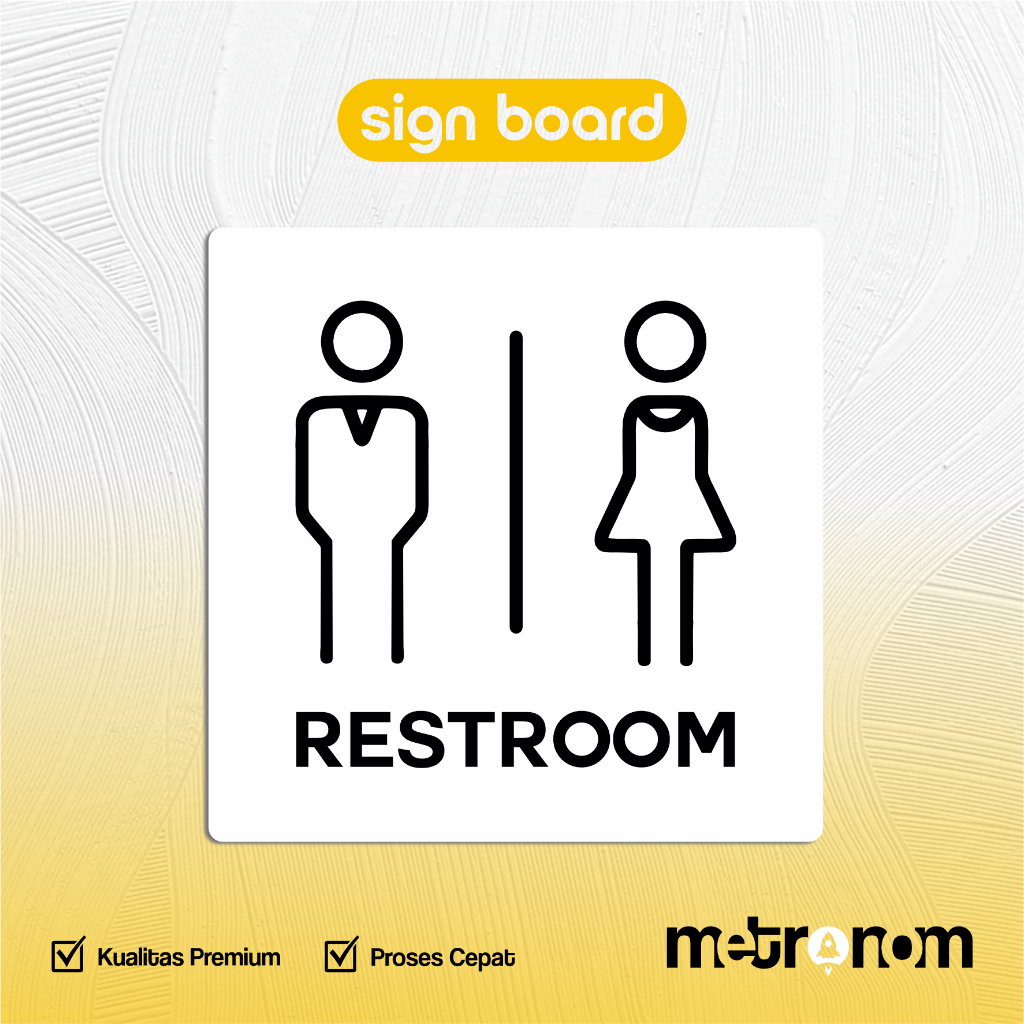 Jual Sign Board Akrilik Restroom Toilet Petunjuk Ruangan | Shopee Indonesia