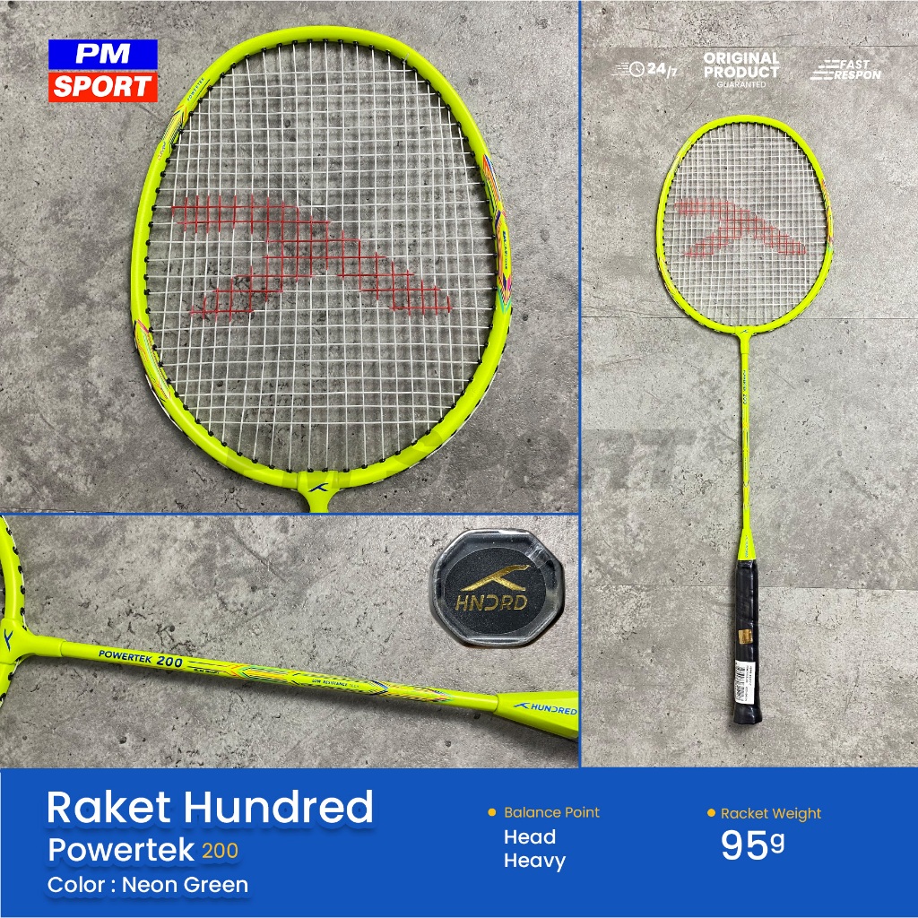 Jual RAKET BADMINTON / BULUTANGKIS HUNDRED POWERTEK 200 ORIGINAL ...