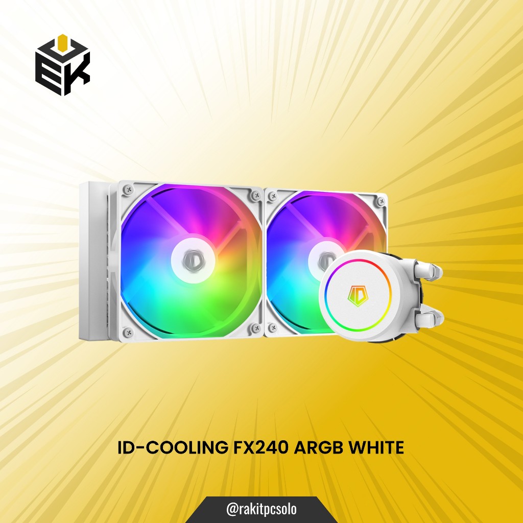 Jual ID-COOLING FX240 ARGB WHITE BLACK 240mm AIO CPU Liquid Water ...