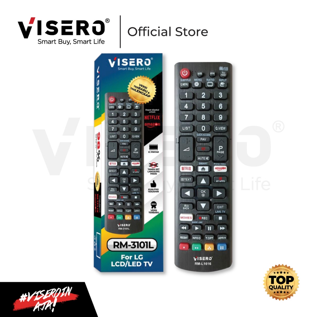 Jual Remote Multi/Remote Pengganti TV LCD/LED LG Goldstar Visero (RM ...