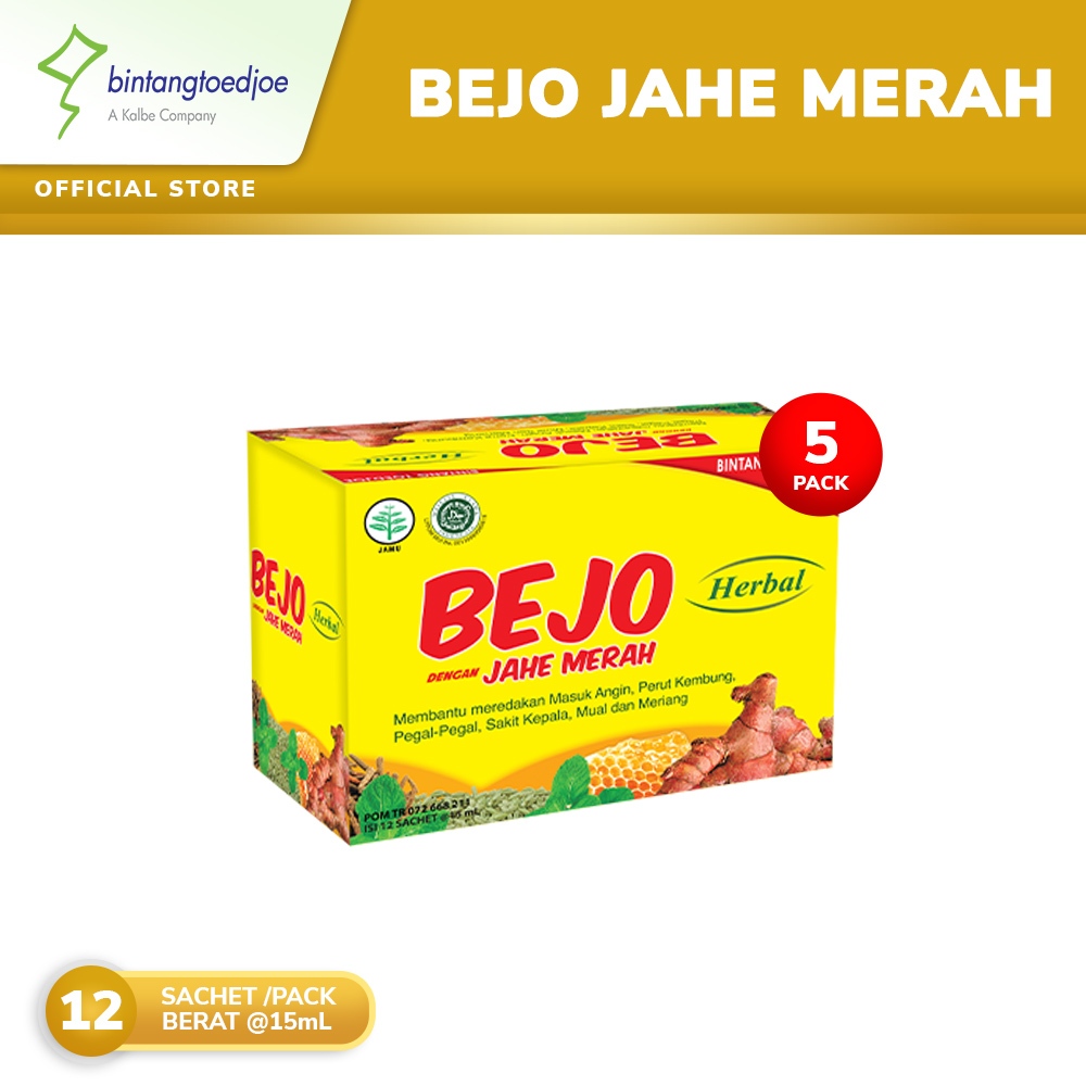 Jual Bejo Jahe Merah 5 Pack (60 sachet) | Shopee Indonesia