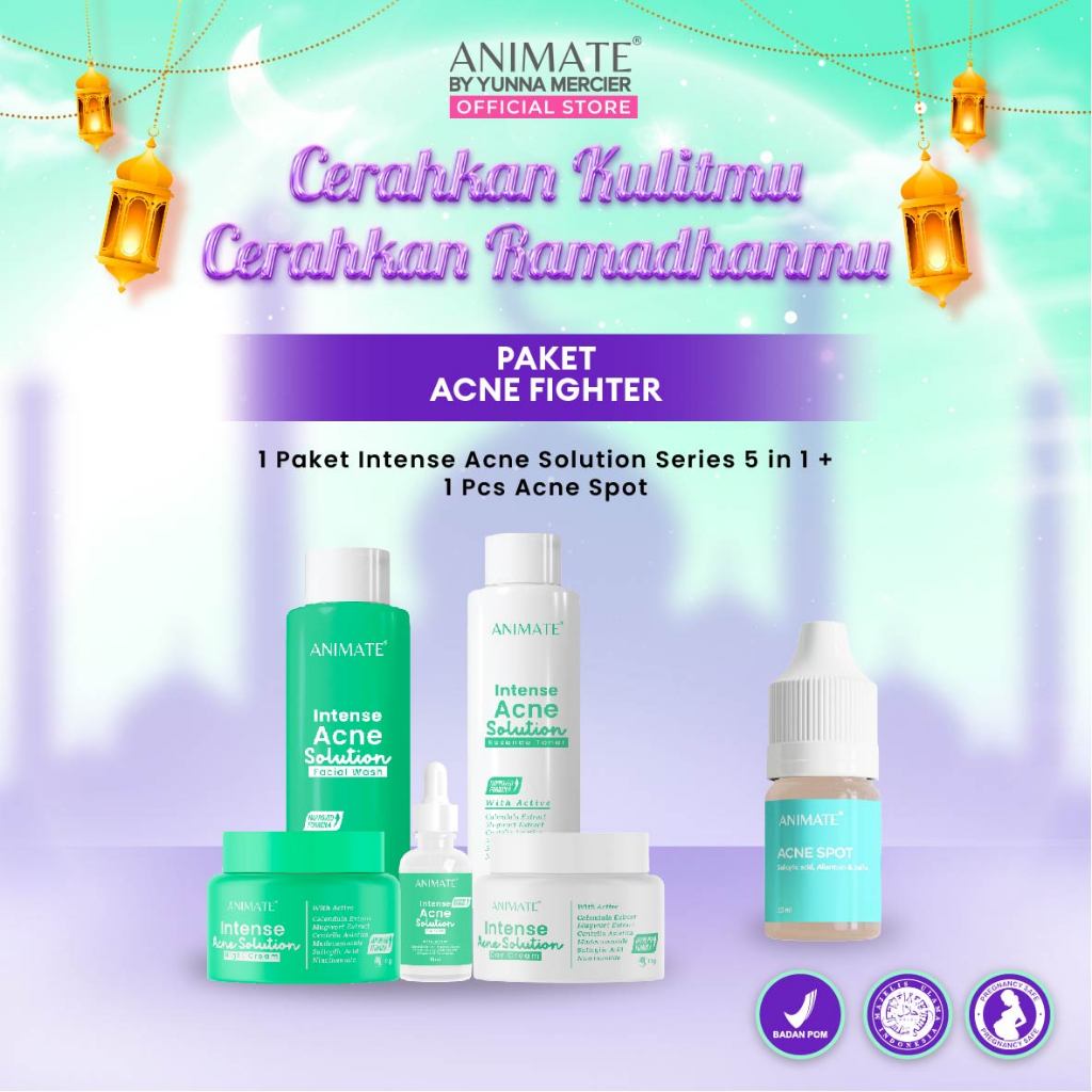 Jual PAKET ACNE FIGHTER (Animate Intense Acne Solution Series 5in1 ... Jual PAKET ACNE FIGHTER (Animate Intense Acne Solution Series 5in1 ...