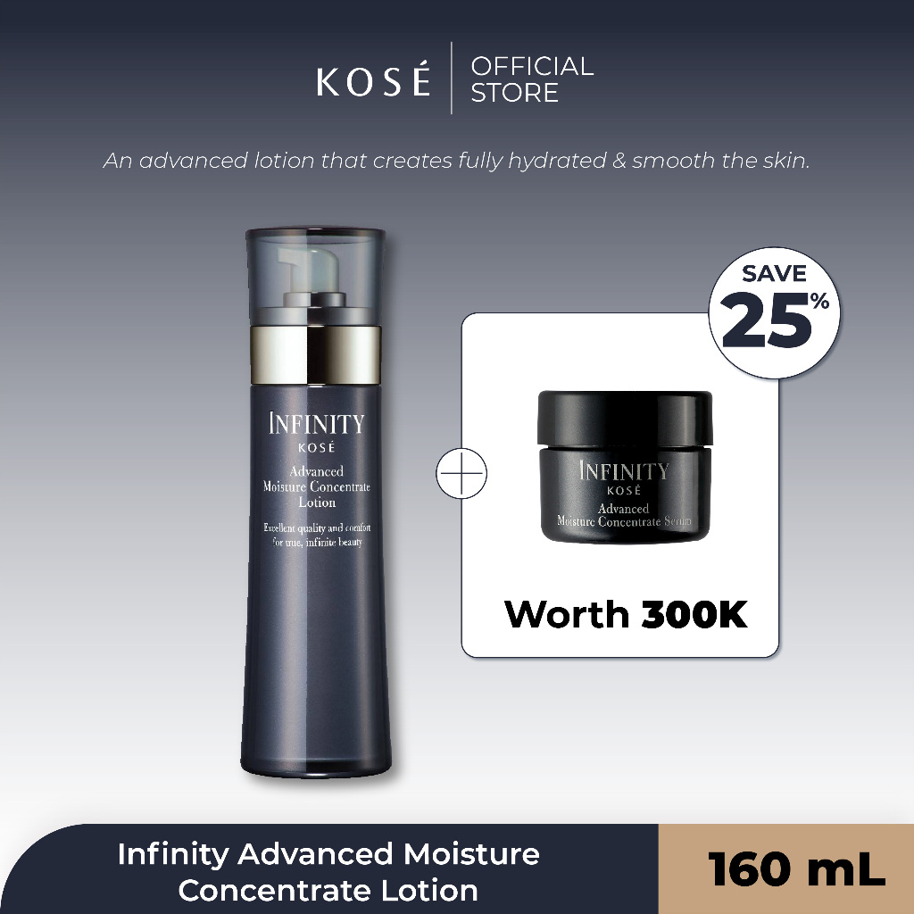 Jual KOSE INFINITY ADVANCED MOISTURE CONCENTRATE LOTION - 160ml + FREE Adv. Moisture Conc Serum ...