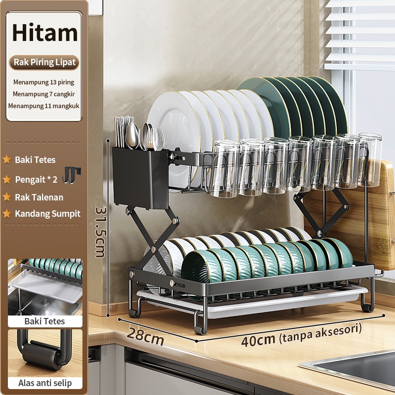 Jual Rak Peniris Piring Dapur Rak Pinggan Rak Penyimpanan Dapur dengan ...