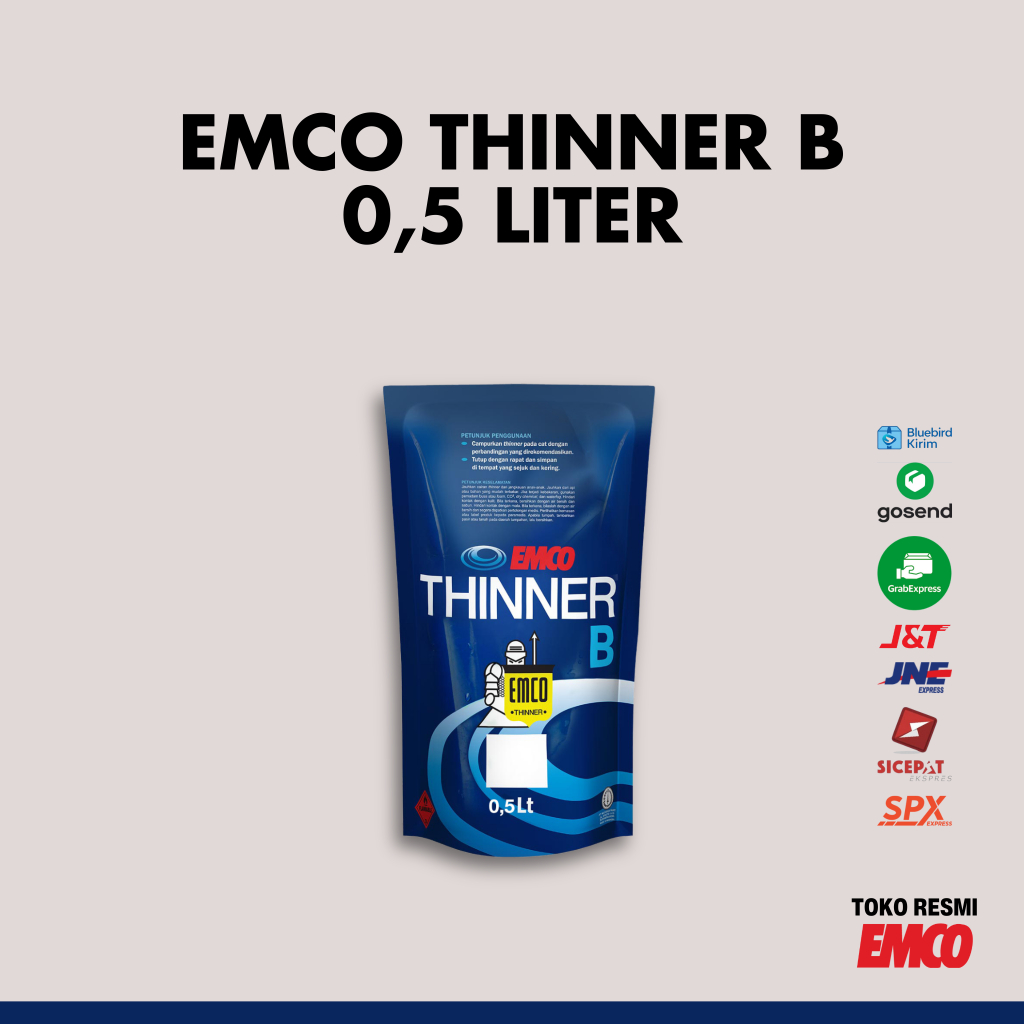 Jual EMCO Thinner B 0,5lt 500ml untuk Cat Kayu Besi Thiner Tinner Tiner ...