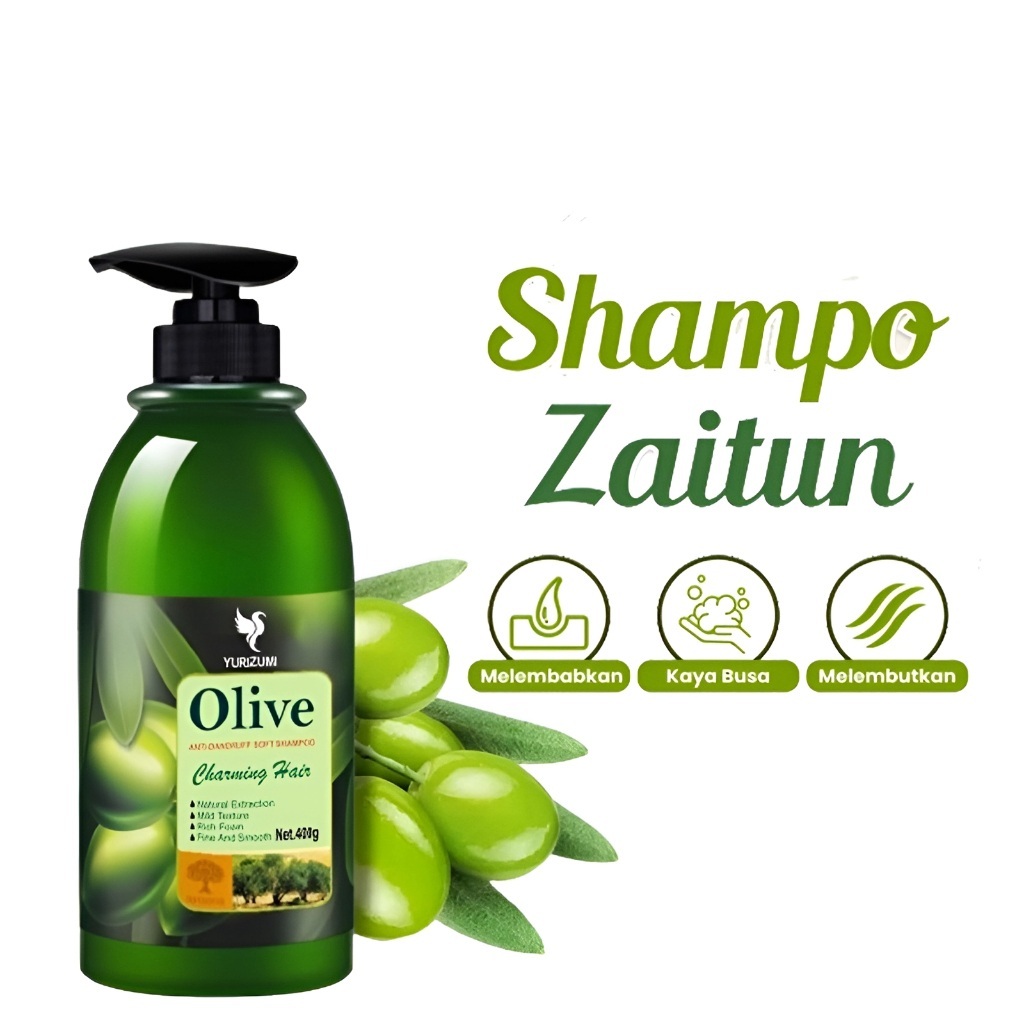 Jual Yurizumi Olive Charming Hair Shampoo 400ml - Sampo Anti Ketombe & Anti Rontok | Shopee ...
