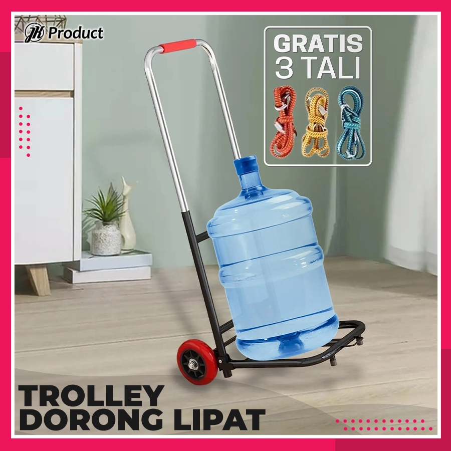 Jual Trolley Troli Dorong Pengangkut Barang Galon Lipat Besi Serbaguna ...