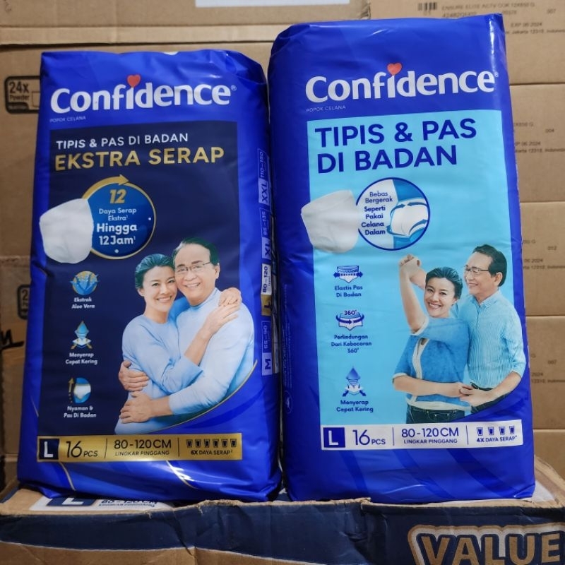 Jual Confidence Popok Dewasa Celana Extra Serap Dan Tipis & Pas L16, M20 Dan XL12 TERMURAH ...