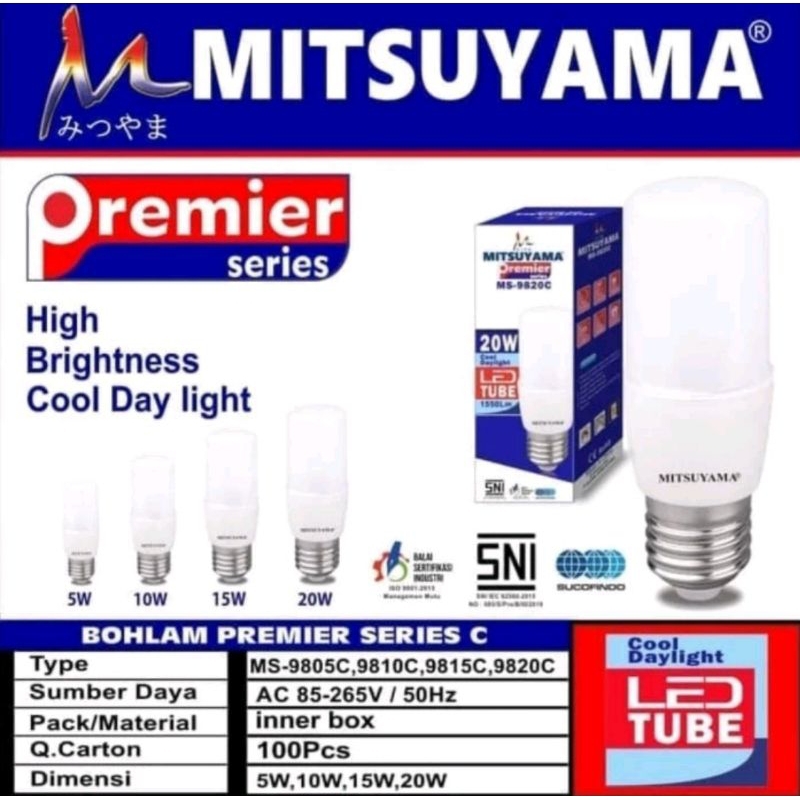 Jual LAMPU LED STIK Mitsuyama APOLLO Premier Series MS-98XXCW / Lampu Tube 5-20 Watt | Shopee ...