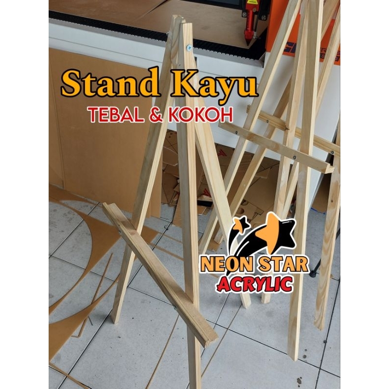 Jual Stand Kayu Akrilik / Tripod Frame Akrilik Papan Bunga | Shopee ...