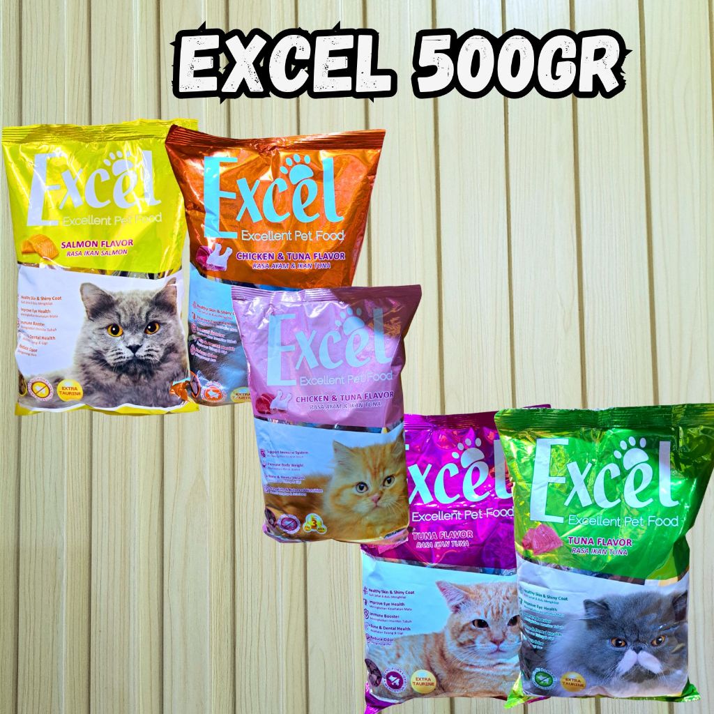 Jual EXCEL CAT FOOD 500GR MAKANAN KERING KUCING FRESH PACK 500GR ...