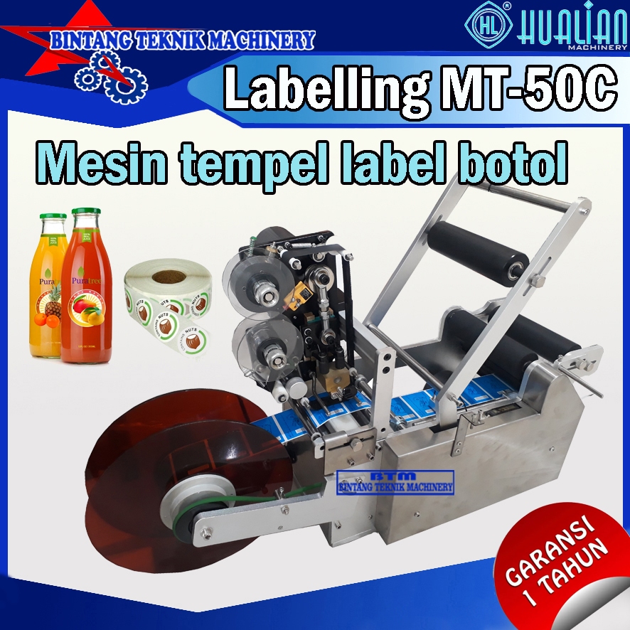Jual MT-50 C Mesin Labeling botol bulat alat untuk tempel stiker label pada kemasan botol ...