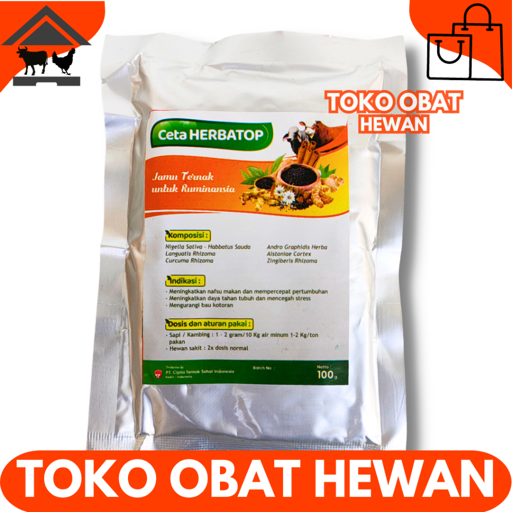 Jual CETA HERBATOP RUMINANSIA 100 GRAM - Jamu Penggemuk Kambing Domba ...