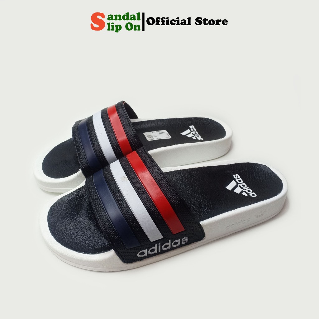 Jual Sandal slide Casual Adidas pria wanita tipe selop warna Putih ...