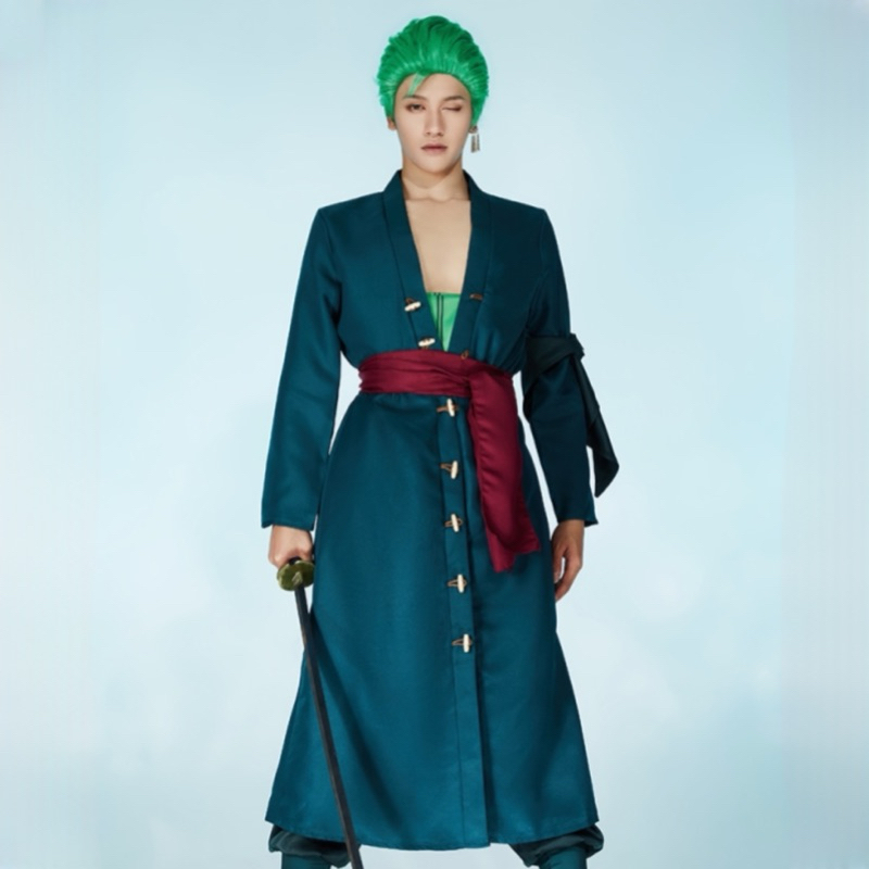 Jual 【Rollenz】Ready Roronoa Zoro One Piece Cosplay Costume Anime Kimono ...