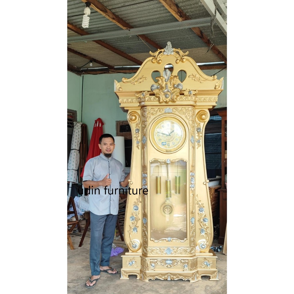 Jual Jam hias masjid ukiran biola jumbo Furniture Jepara | Shopee Indonesia