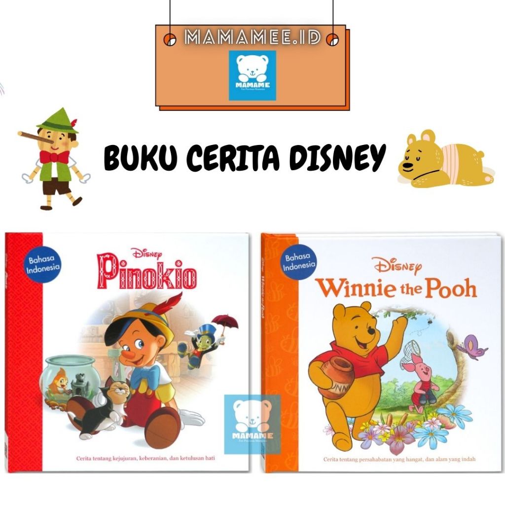 Jual Buku Cerita Disney Winnie The Pooh & Pinokio-Dongeng Bahasa Indonesia | Shopee Indonesia