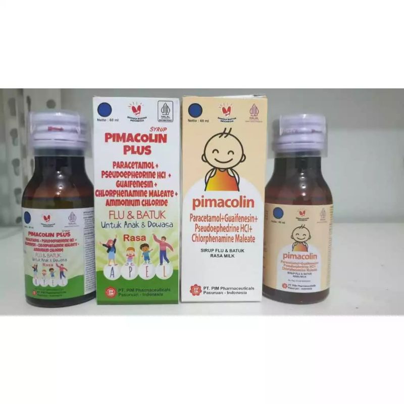 Jual Pimacolin Sirup Obat Demam, Batuk & Flu Rasa Milk 60ml / Pimacolin ...