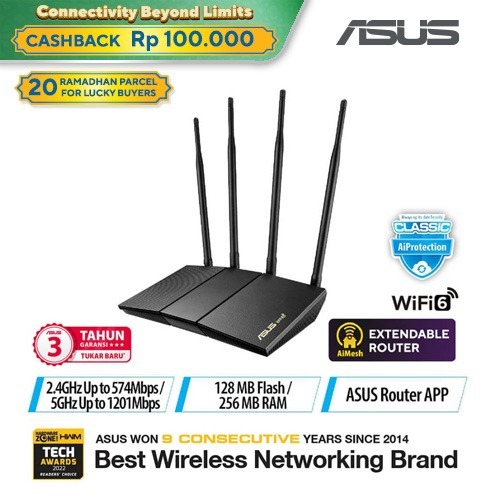 Jual Asus RT-AX1800HP AX1800 Dual Band WiFi 6 (802.11ax) | Shopee Indonesia