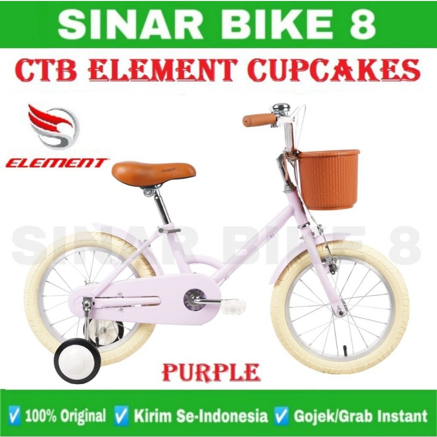 Jual Sepeda Anak Mini City Bike ELEMENT CUPCAKES Ukuran 12 16 & 18 Inch | Shopee Indonesia