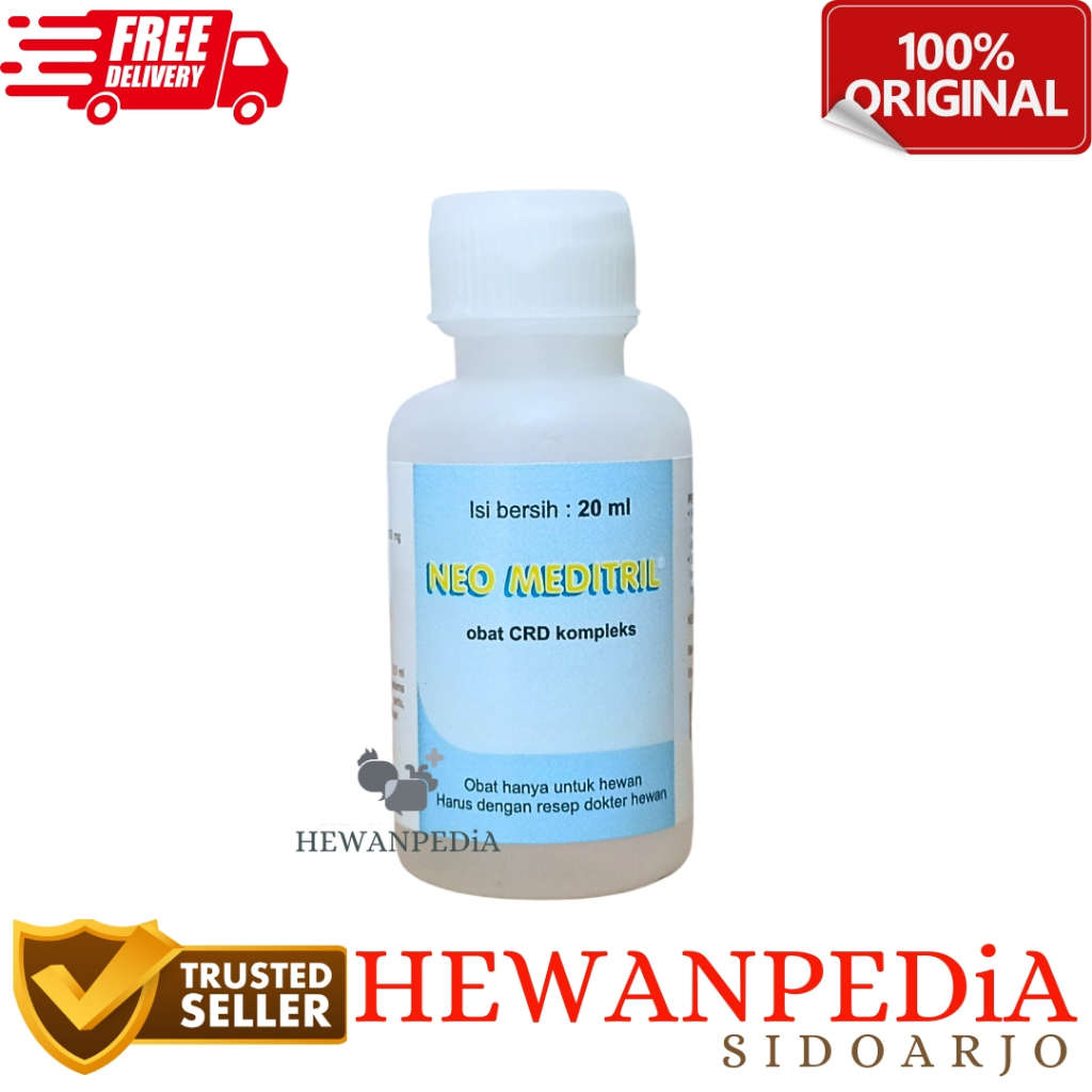 Jual NEO MEDITRIL 20 ml ORAL Hewanpedia - Obat CRD Flu Korisa Snot Ayam ...