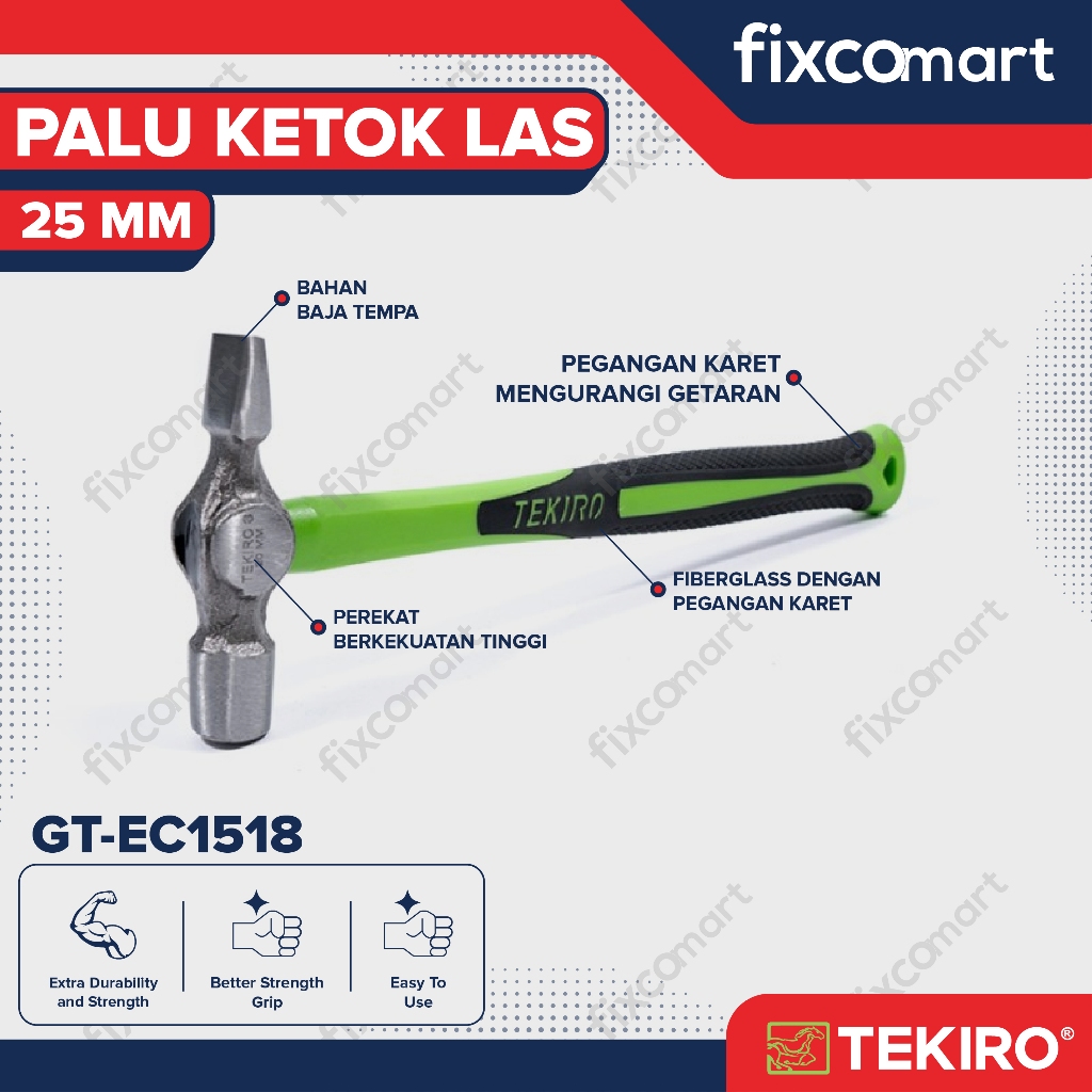 Jual Tekiro Palu Ketok Las 25 mm / Palu Las | Shopee Indonesia