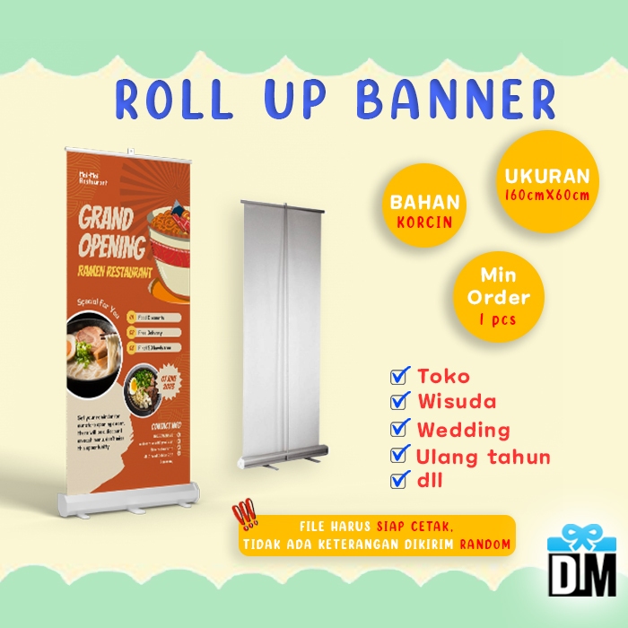 Jual Cetak Roll Up Banner 60x160 cm Roll Banner Cetak Korcin Albatros ... Jual Cetak Roll Up Banner 60x160 cm Roll Banner Cetak Korcin Albatros ...