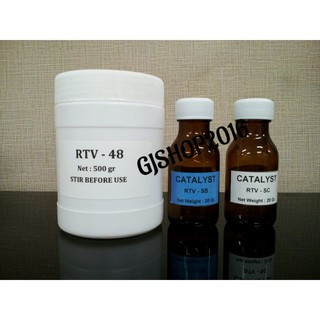 Jual Silicone Rubber RTV48 500gr Bahan Membuat Mold Cetakan TANPA ...