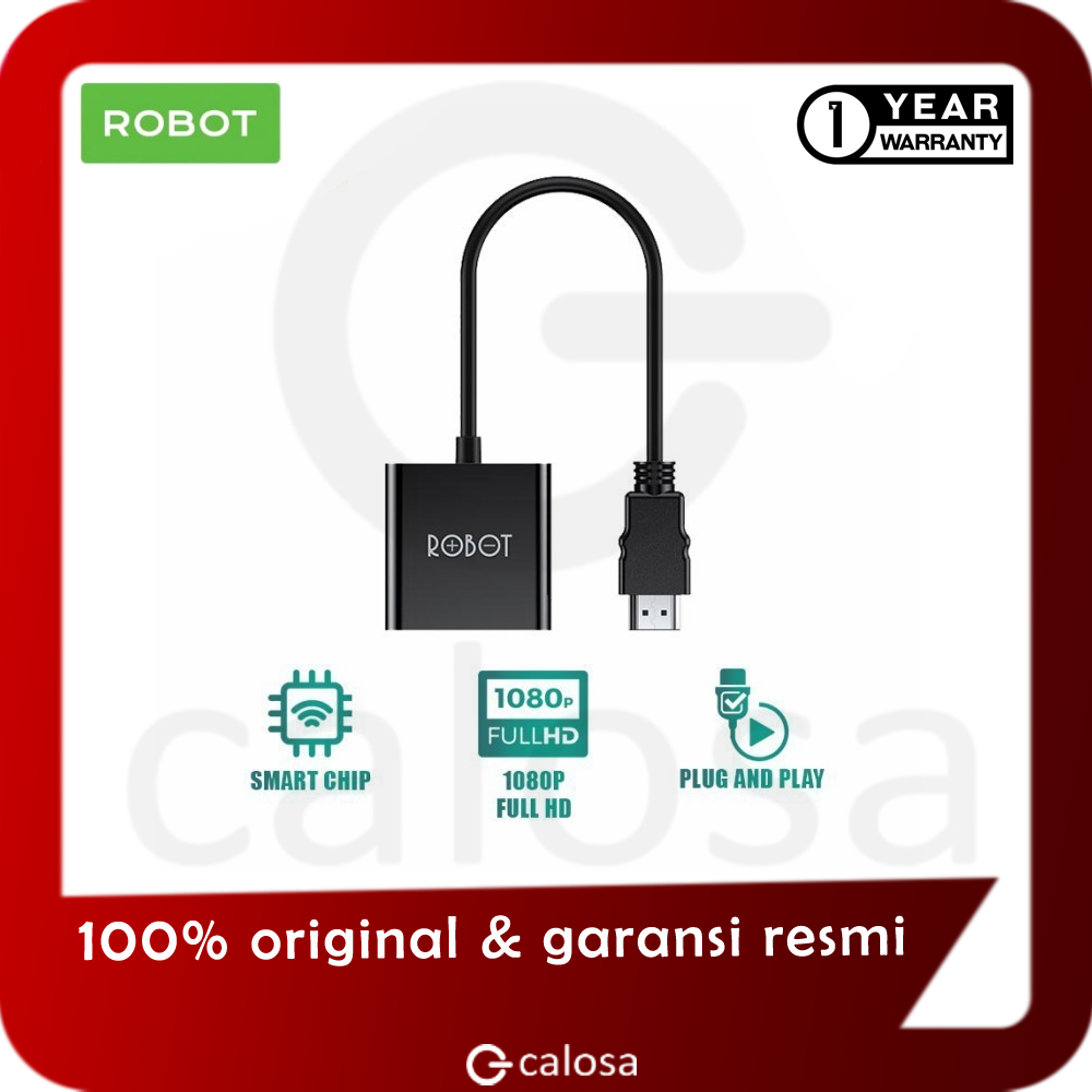 Jual HDMI to VGA ROBOT RHV10 ORIGINAL BERGARANSI RESMI | Shopee Indonesia