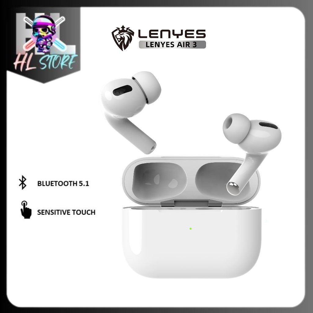 Jual LENYES AIR 3 TWS Earbuds Wireless Bluetooth V5.1 Smart Touch Hifi ...