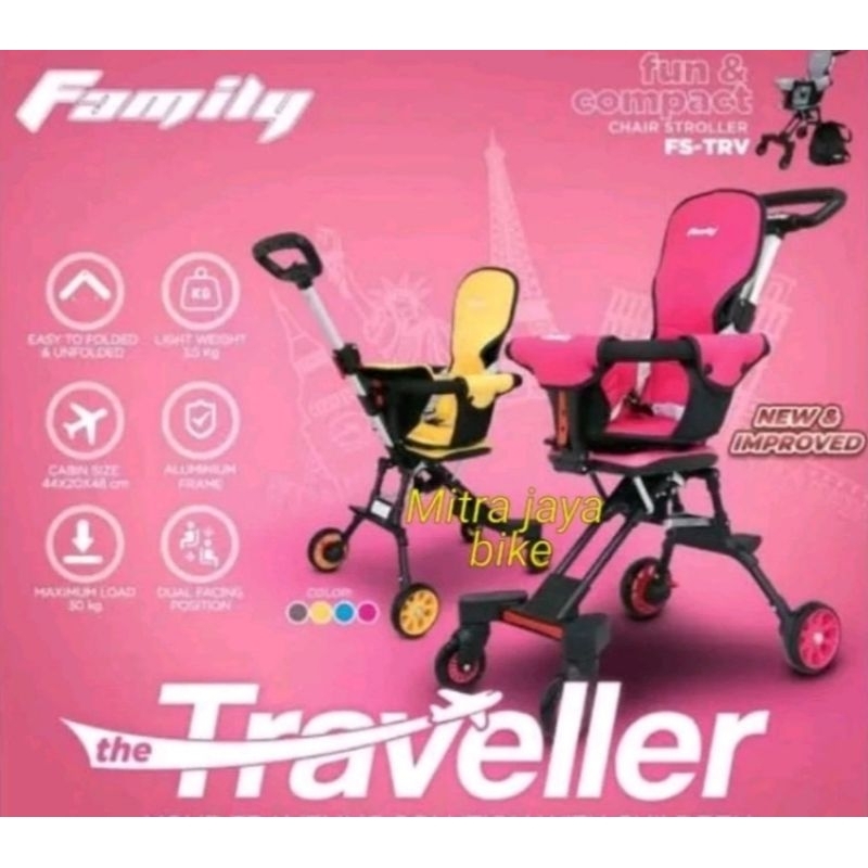 Jual stroller family model bisa di lipat dan bangku nya bisa muter ...