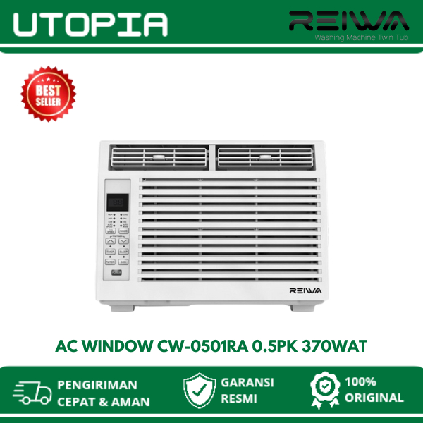 Jual REIWA AC Window CW-0501RA / CW0501RA 0,5 PK 370 Watt Low Watt ...