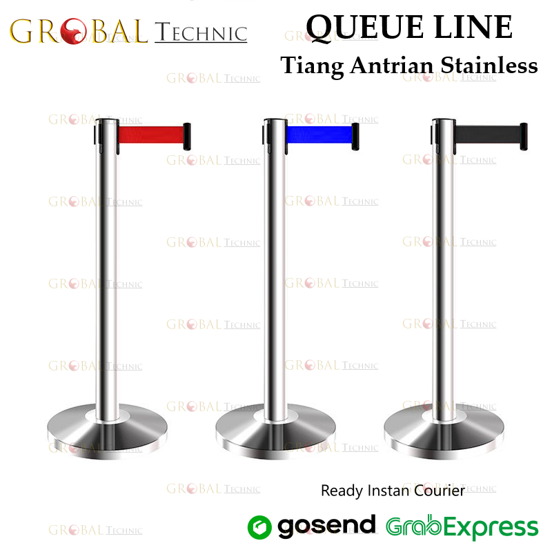 Jual Standing Barrier Queue Line 2M / Tiang Pembatas Antrian / Penghalang Jalan Stainless ...