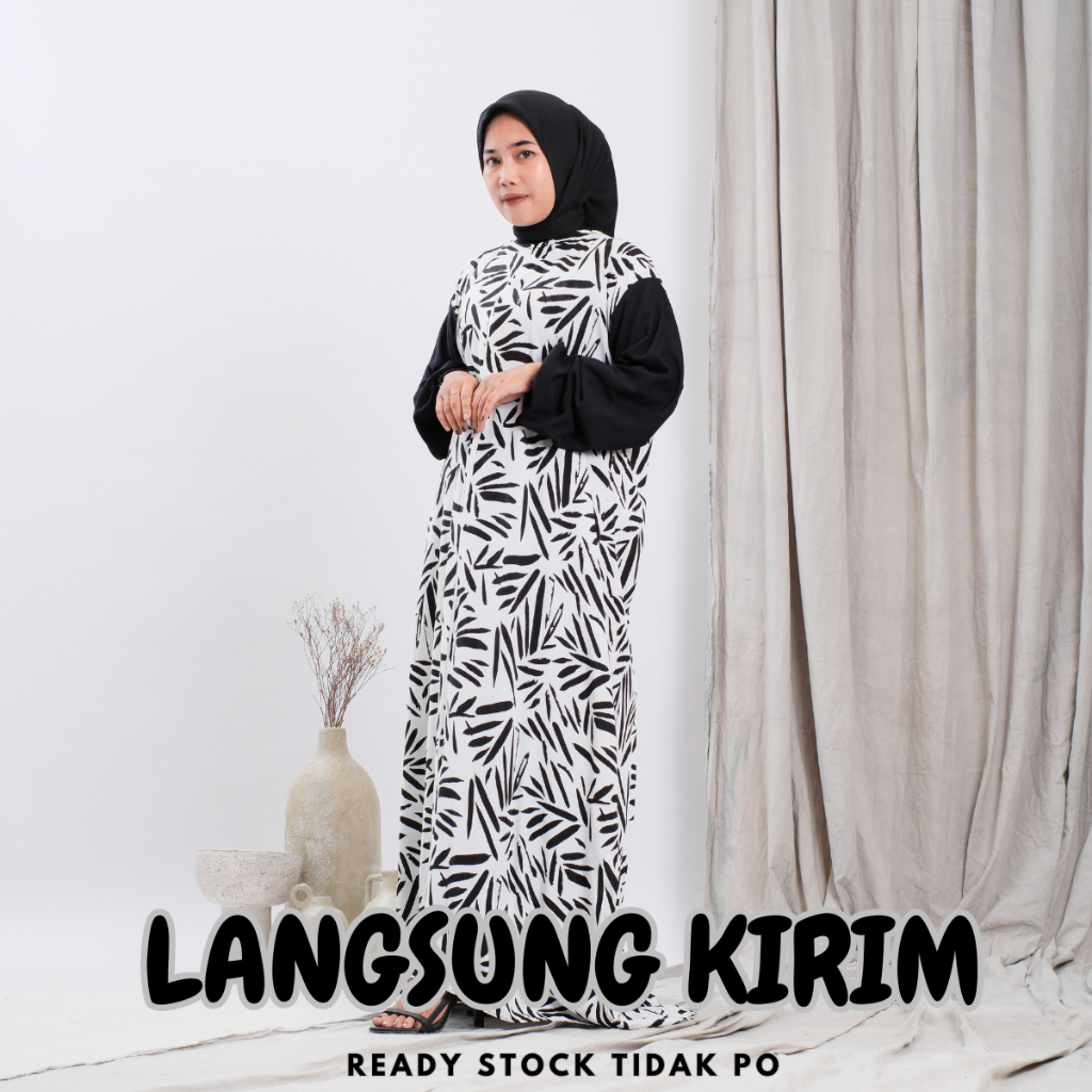 Jual Rifina Dress Madina Rayon premium Simple Elegan | Shopee Indonesia