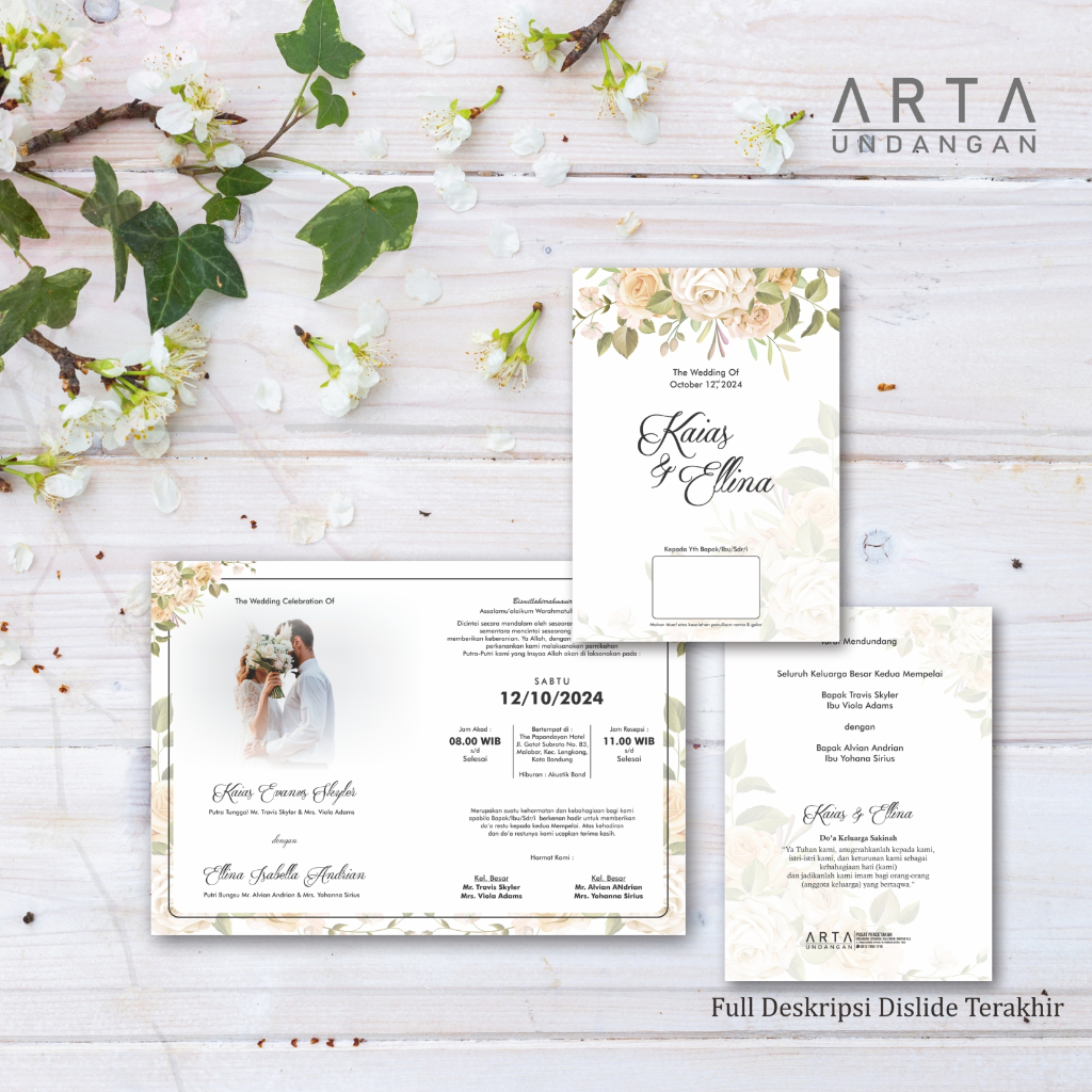 Jual Undangan Pernikahan BISA ORDER SEDIKIT Bahan BC Undangan Elegan dan estetik Undangan ...