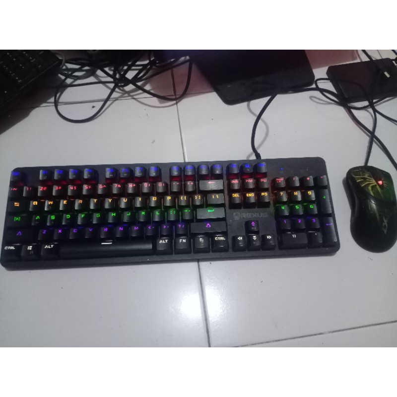 Jual keyboard gaming rexus mekanikal dan mouse macro X7 spider | Shopee ...