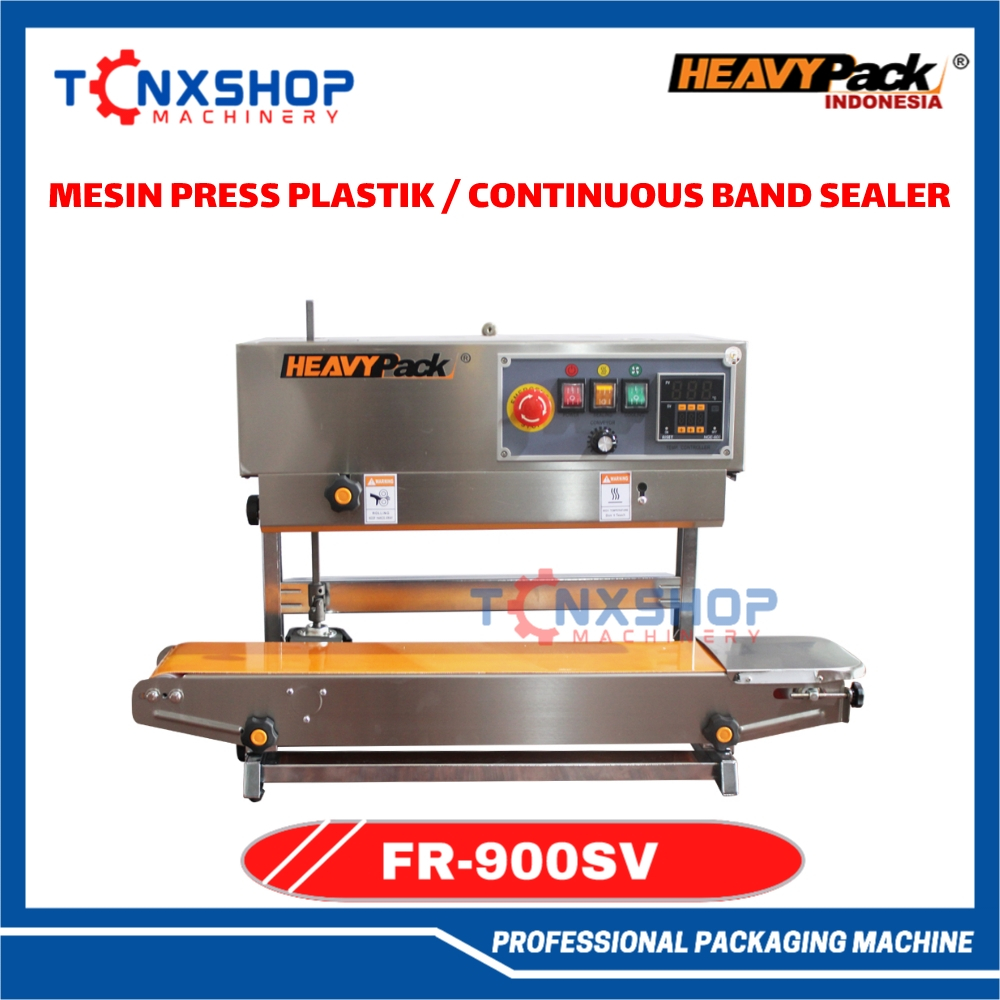 Jual Mesin Continuous Band Sealer Pengemas Produk Snack FR-900SV HEAVYPACK | Shopee Indonesia