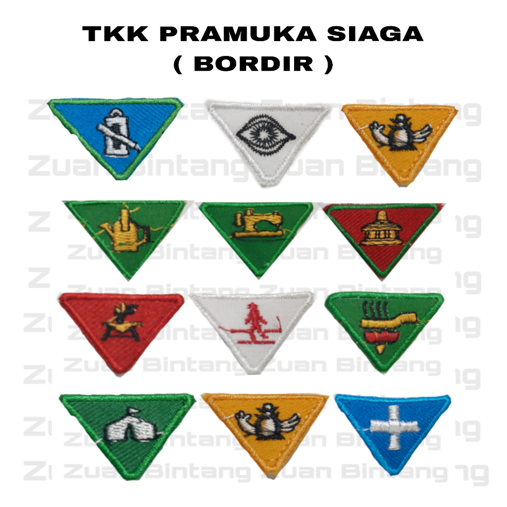 Jual ATRIBUT TANDA KECAKAPAN KHUSUS PRAMUKA SIAGA/ SKK TKK SIAGA BORDIR ...