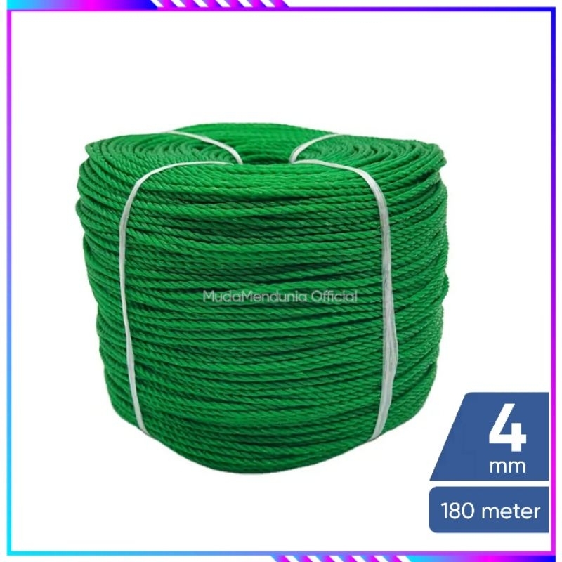 Jual 1 Roll Tali Tambang Plastik/PE 4mm Tali Jemuran Tali Ikat | Shopee Indonesia