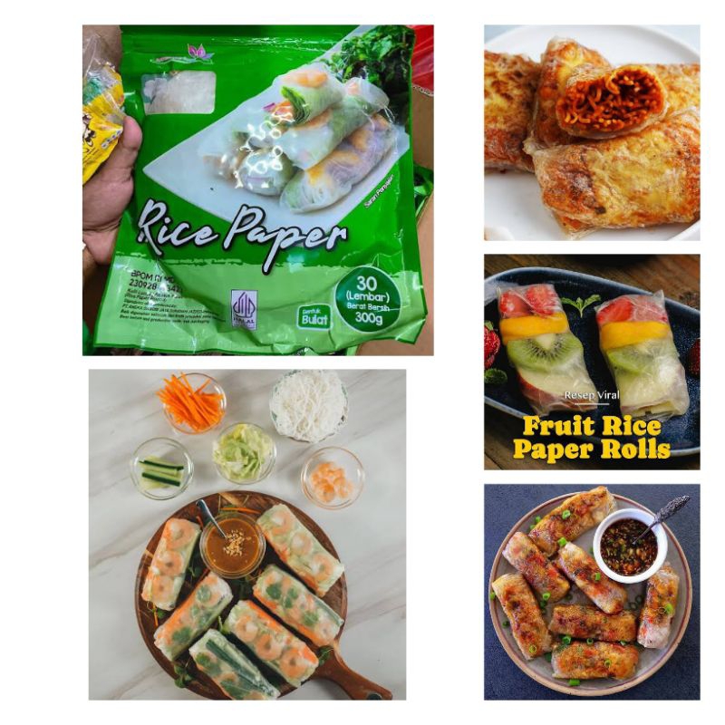 Jual rice paper kemasan 300gr ( 30 lembar ) repack | Shopee Indonesia