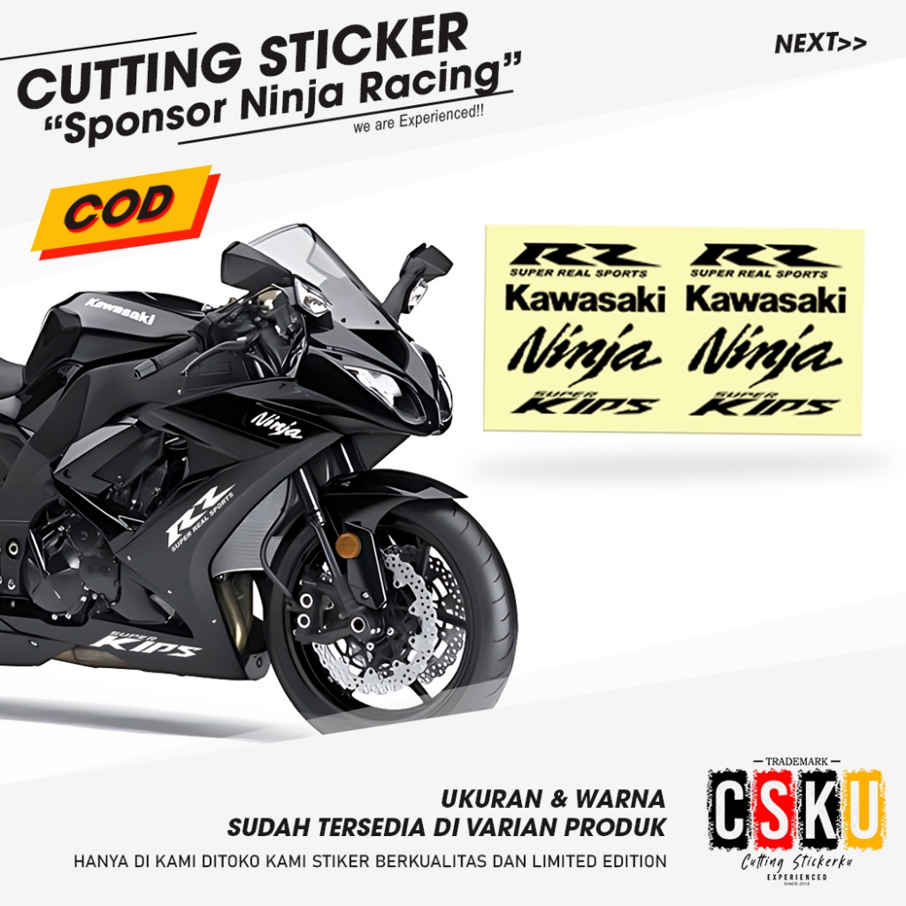 Jual Cutting Sticker Sponsor Ninja Racing Variasi Motor Mobil Stiker ...