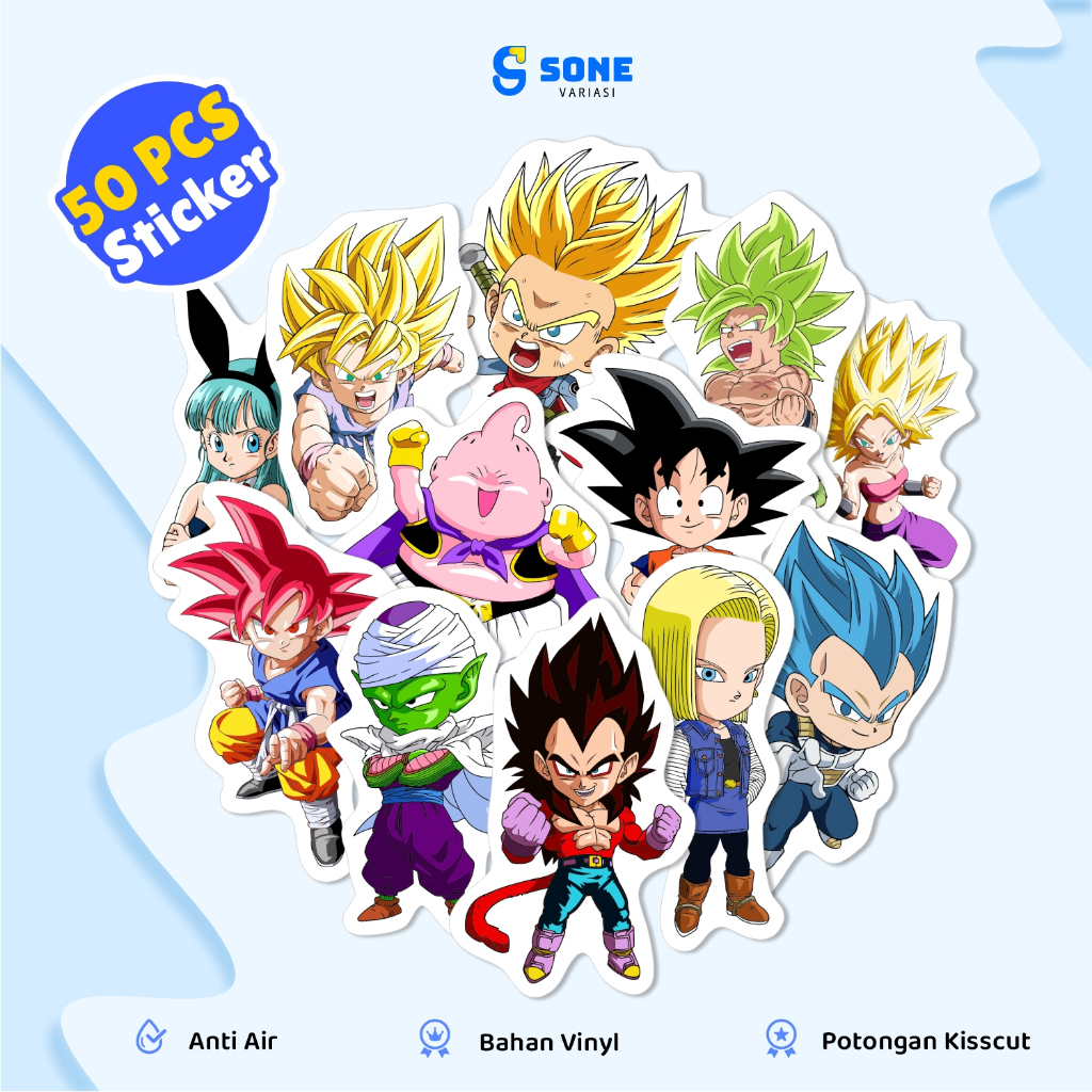 Jual [50 Pcs] Stiker Pack Aesthetic Dragonball Dragon Ball Z bahan ...